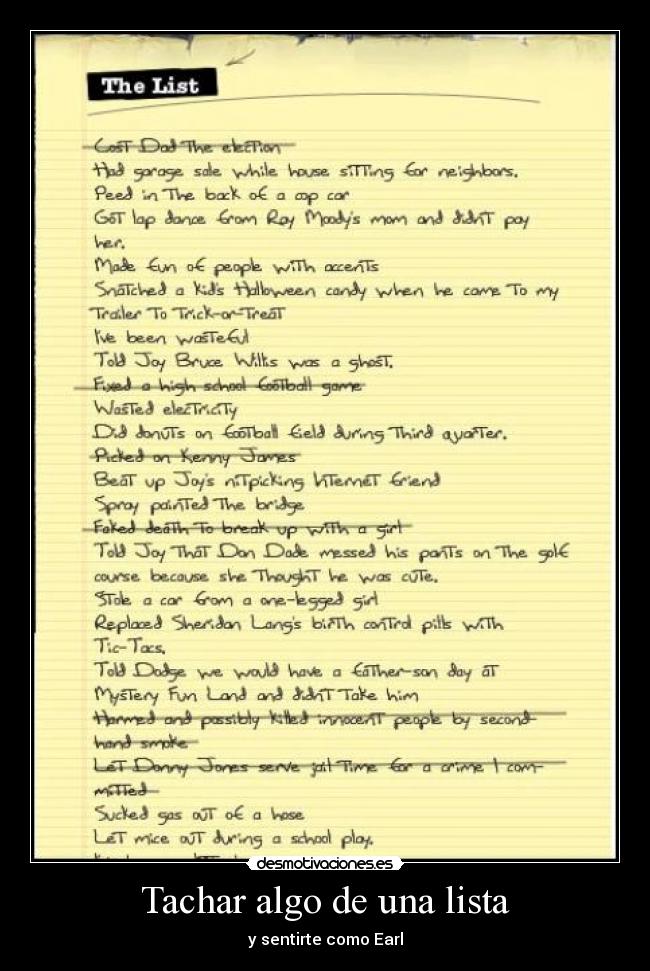 Tachar algo de una lista | Desmotivaciones